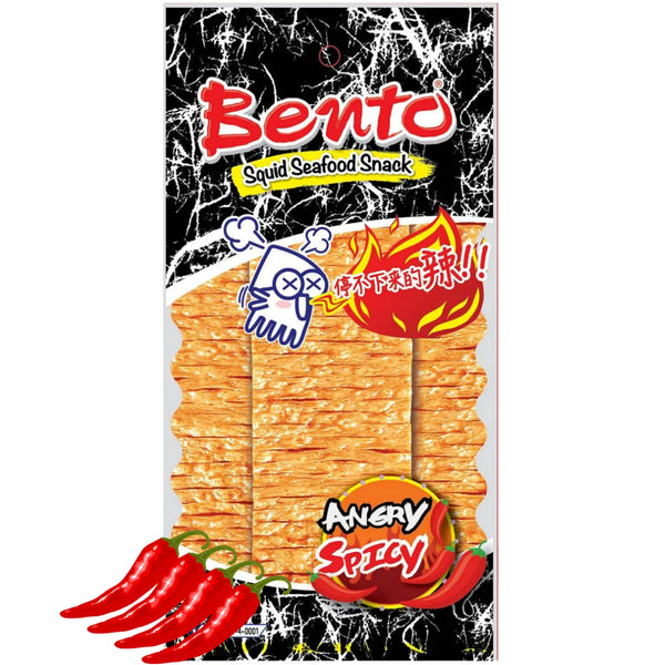 BENTO Angry Spicy Seafood Flavor Snack (Black) 20g TH – Asian Alley ...
